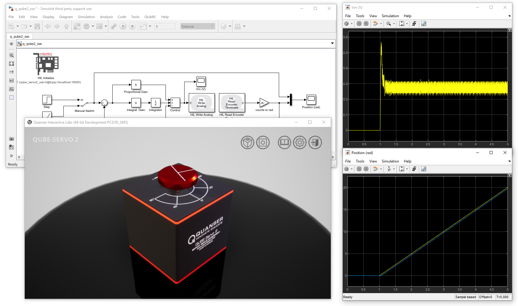 QLabs Virtual QUBE-Servo 2 - Quanser